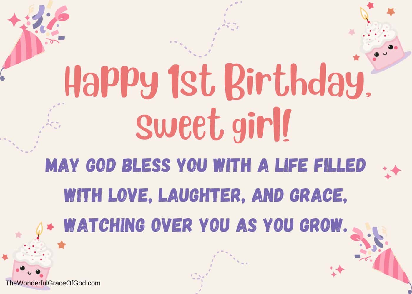 12 Christian First Birthday Messages for Baby Girl - The Wonderful ...