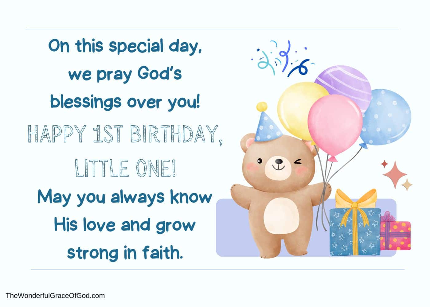 12 Christian First Birthday Messages for Baby Boy - The Wonderful Grace ...