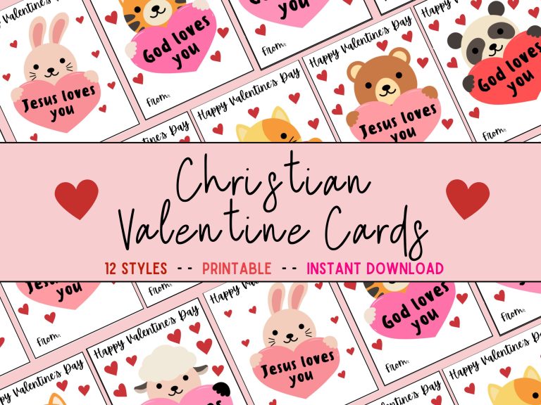 Celebrate God’s Love with Printable Christian Valentine Cards for Kids ...