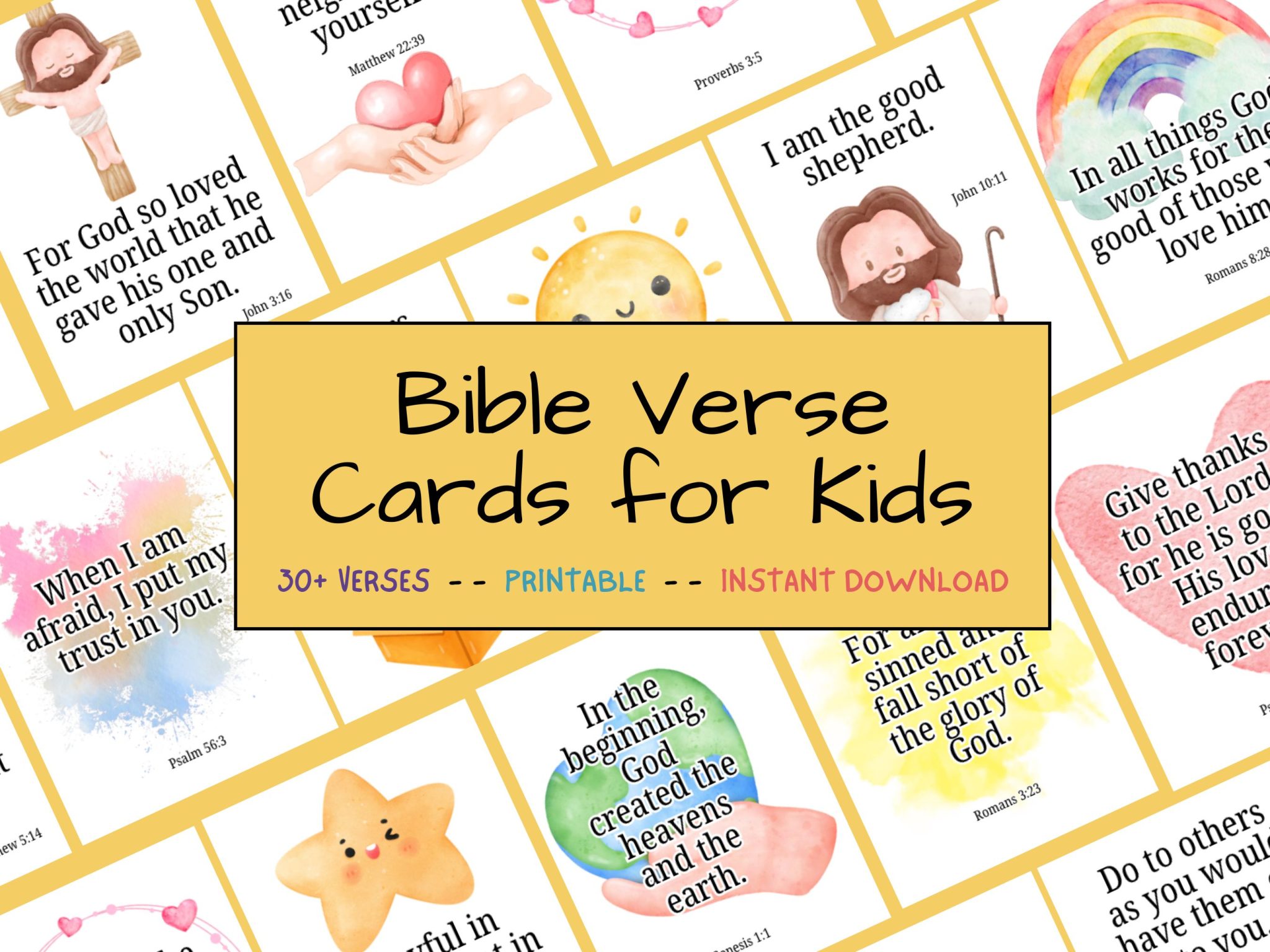 30 Easy-to-Understand Bible Verses for Kids with Printables - The ...