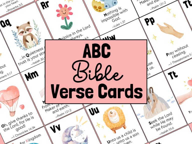 ABC Bible Verses for Kids | Plus Printable Scripture Cards for Every ...