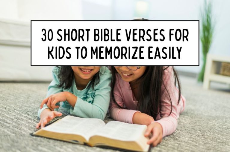 30 Simple & Short Bible Verses for Kids to Memorize - The Wonderful ...